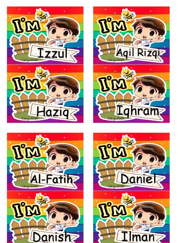 Label Meja Murid | PDF