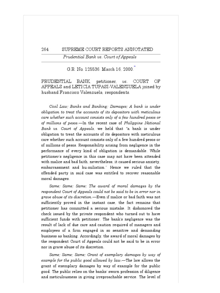 6 Prudential Bank Vs CA | PDF | Damages | Negligence