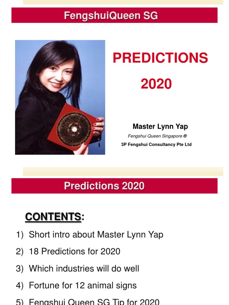 Master Lynn Yap Predictions 2020 PDF | PDF | Luck | Stocks
