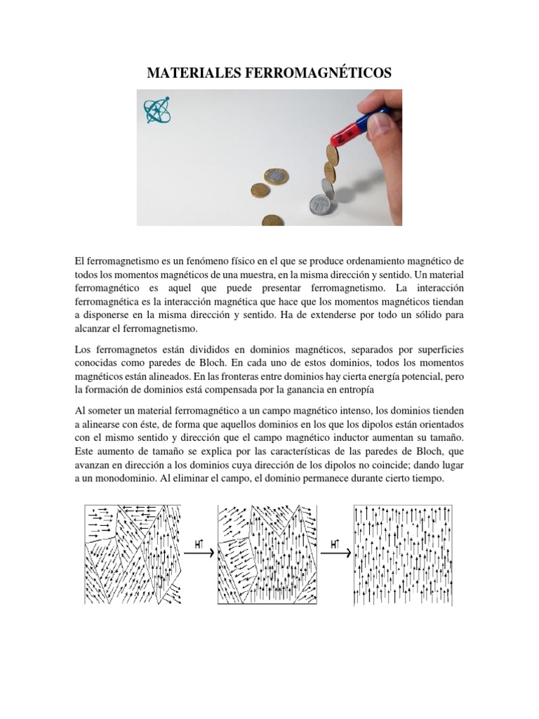 Materiales Ferromagnéticos | PDF | Ferromagnetismo | Física Química