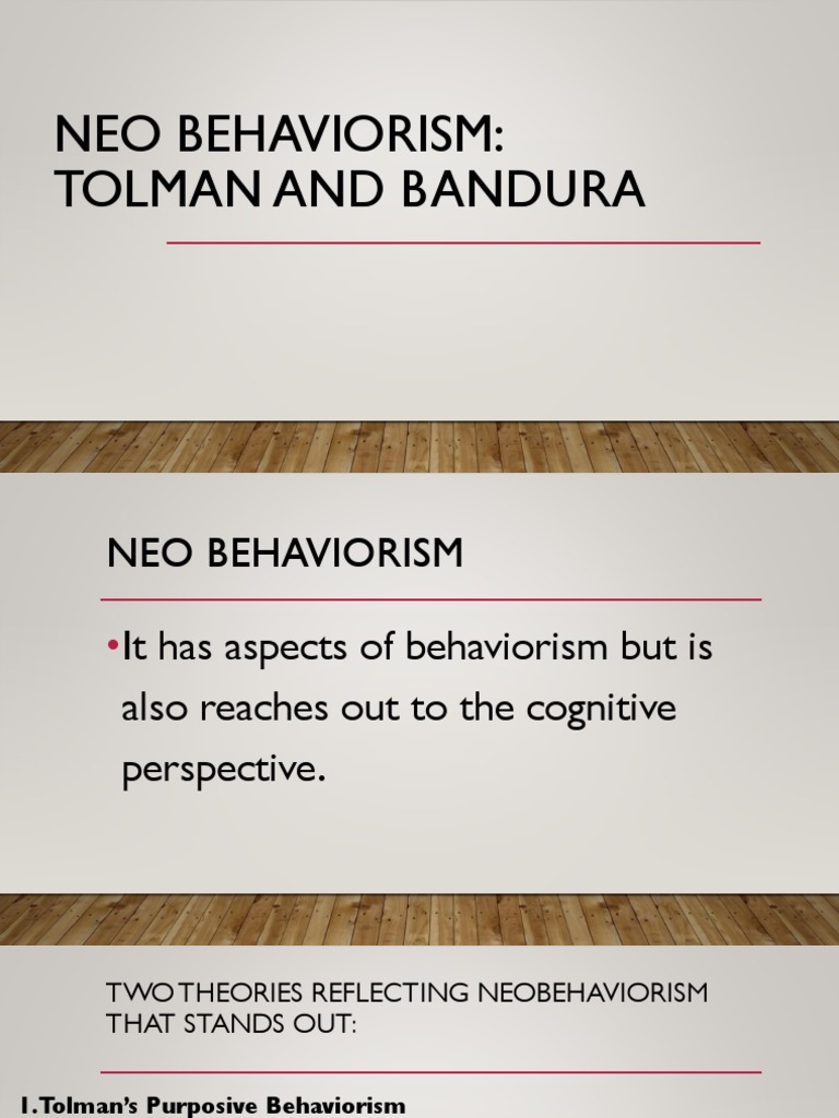 Neo Behaviorism | Download Free PDF | Behaviorism | Reinforcement