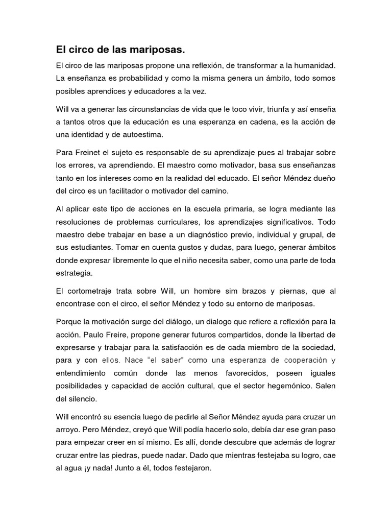 El Circo de Las Mariposas | PDF