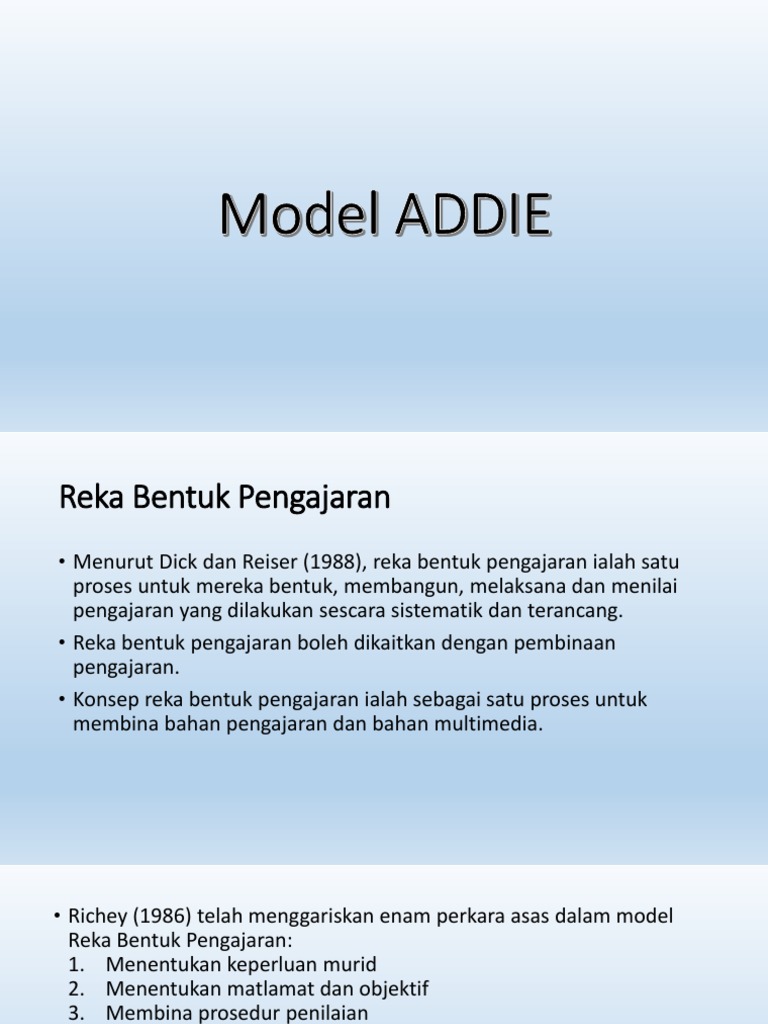 Model ADDIE | PDF
