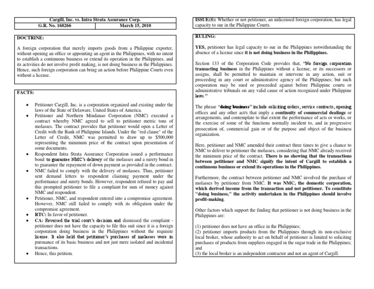 Cargill Vs Intra Strata | PDF | Letter Of Credit | Guarantee