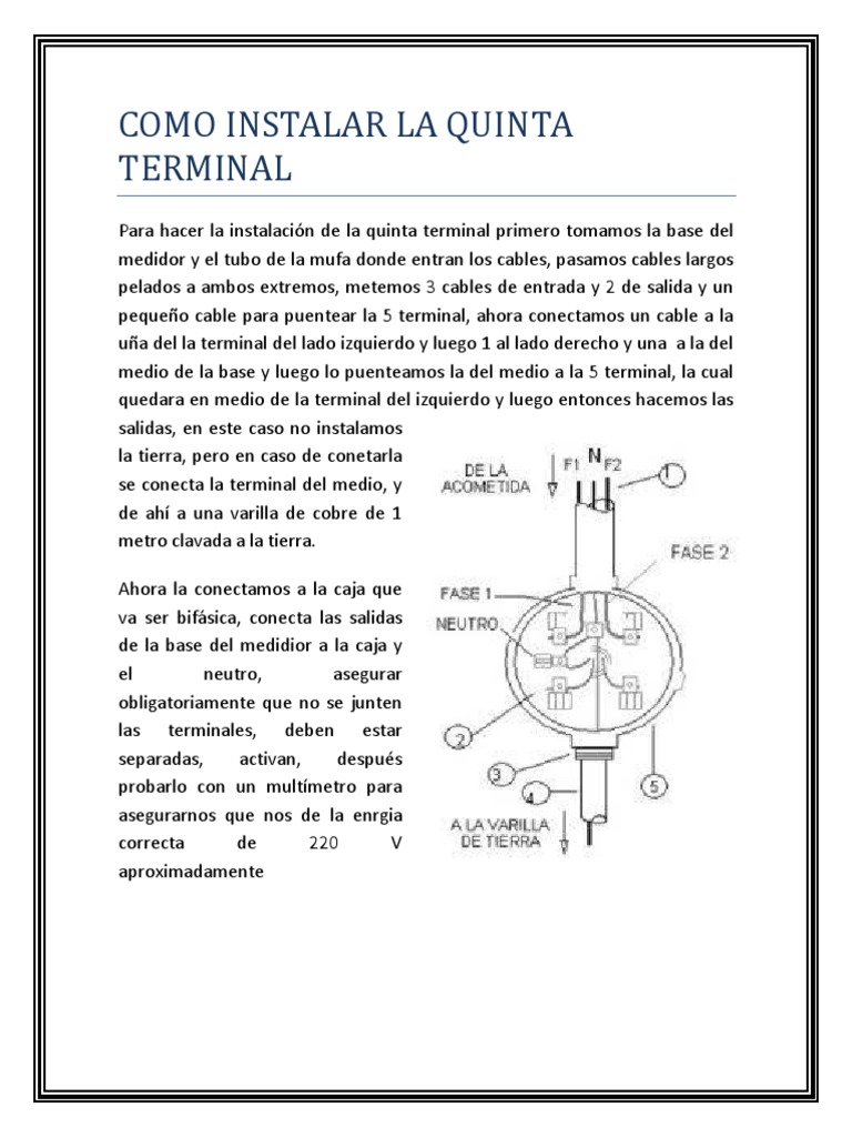 Como Instalar La Quinta Terminal | PDF