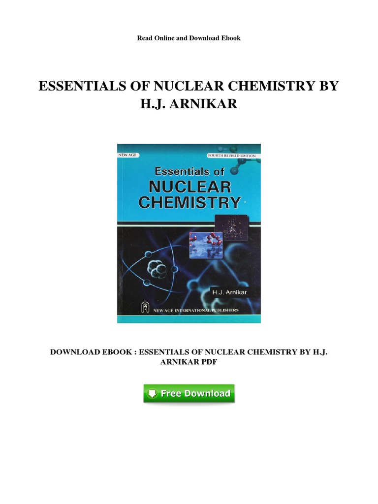 Essentials of Nuclear Chemistry by HJ Arnikar | PDF | Radionuclide | E ...