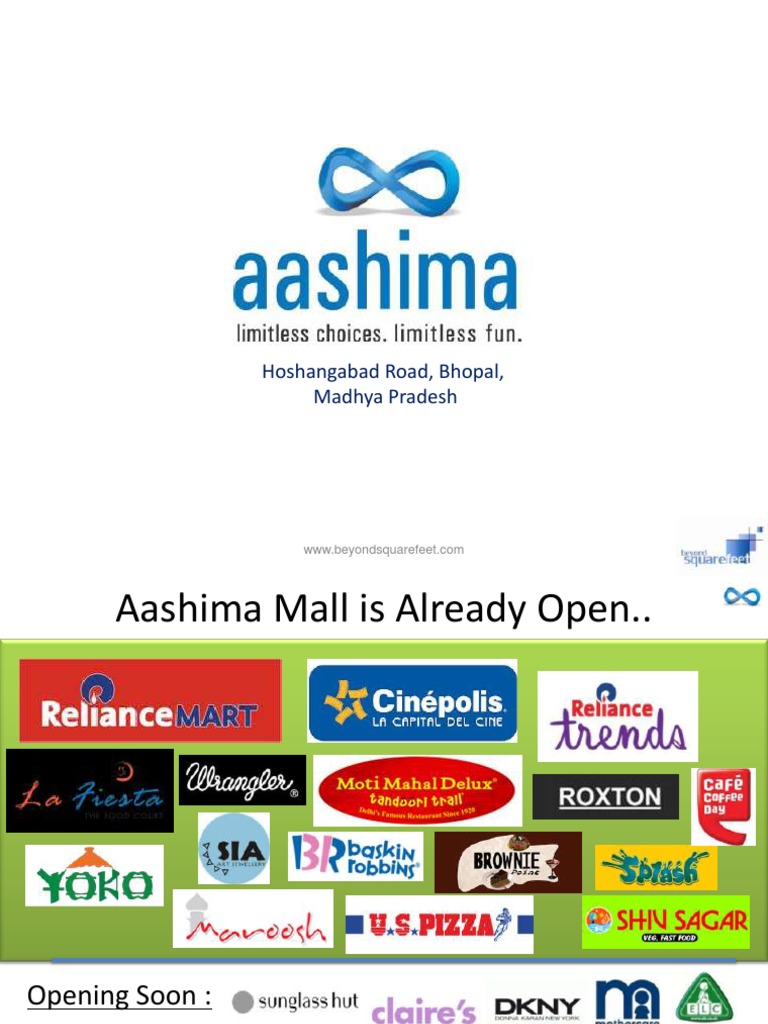 Aashima Mall: Bhopal's Shopping Hub | PDF | Retailing | Business