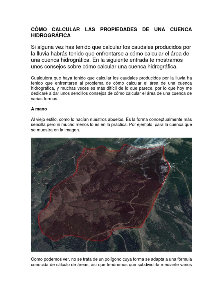 Calculo de Cuenca Hidrográfica | PDF | Precipitación | Cuenca de drenaje