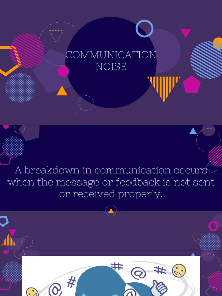 Types of Communication Noise Explained | PDF | Self-Improvement