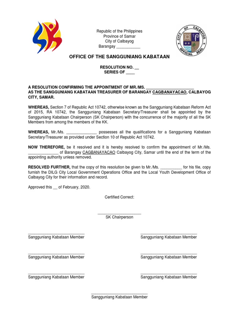 SK Appointment | PDF | Youth Organizations | Philippines