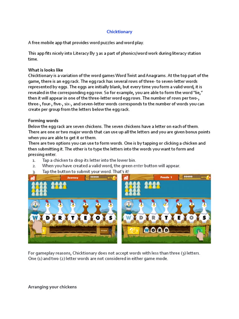 Chicktionary | PDF | Gaming | Leisure