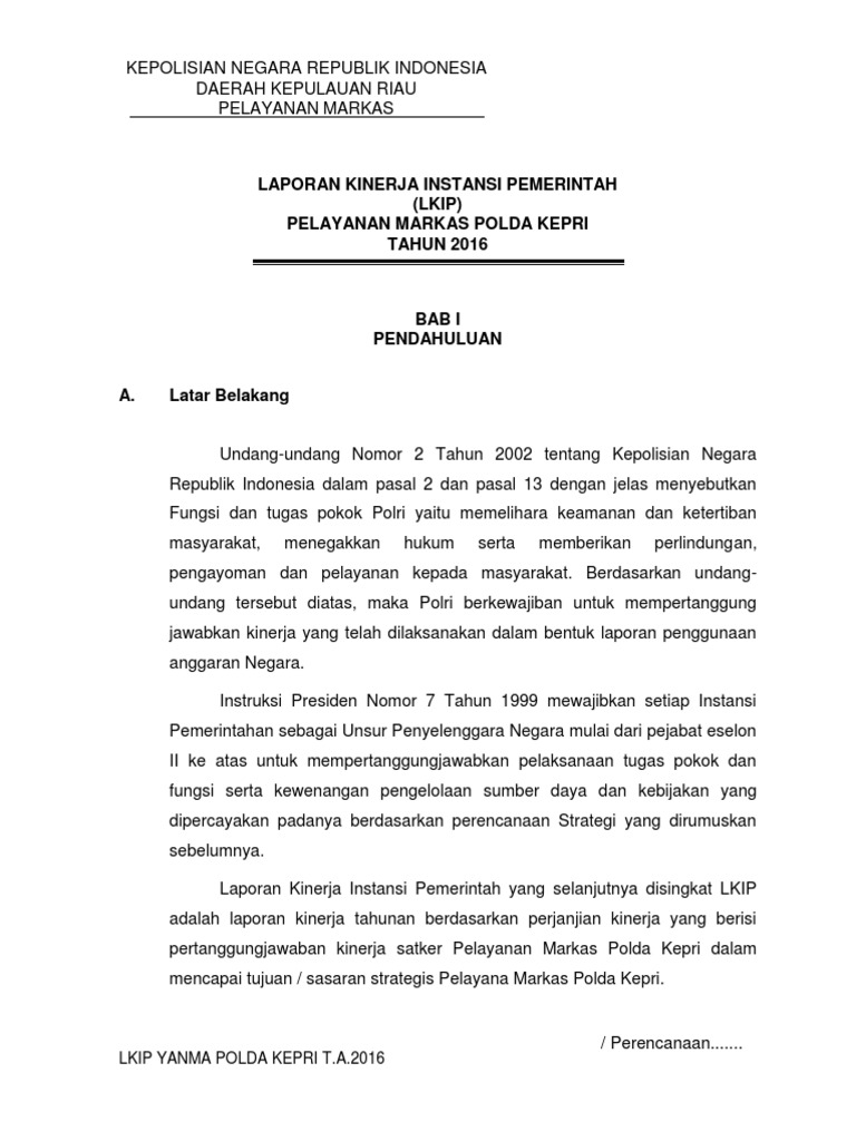 LKIP YANMA - 2016 Dikonversi | PDF