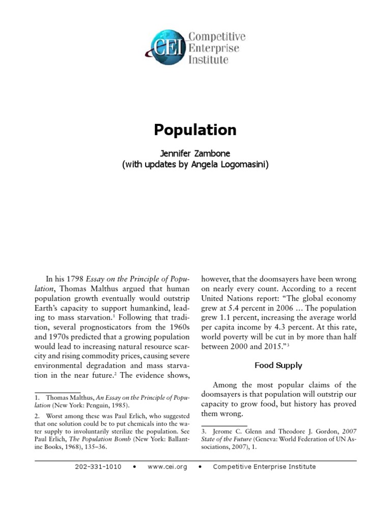 Zambone and Logomasini - Population | PDF | Food And Agriculture ...