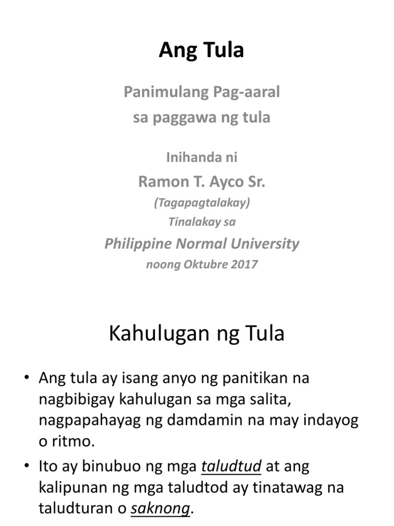 Ang Tula Ni Mon Ayco (Isang Lektura) | PDF