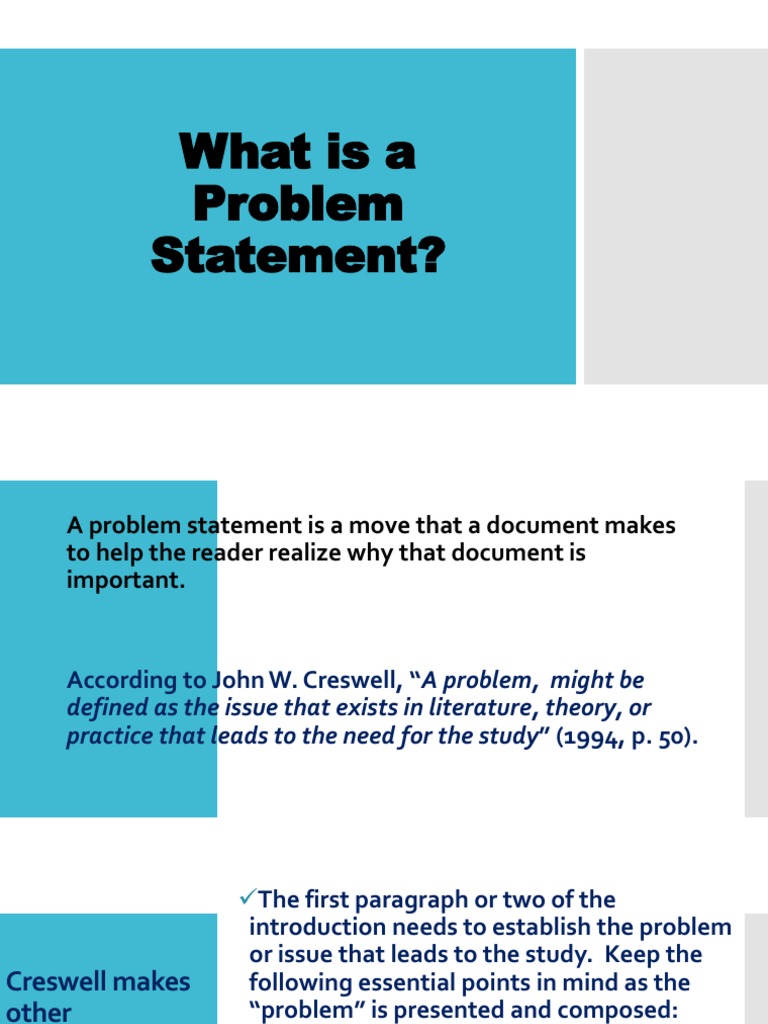 What Is Problem Statement PDF | PDF | Career & Growth