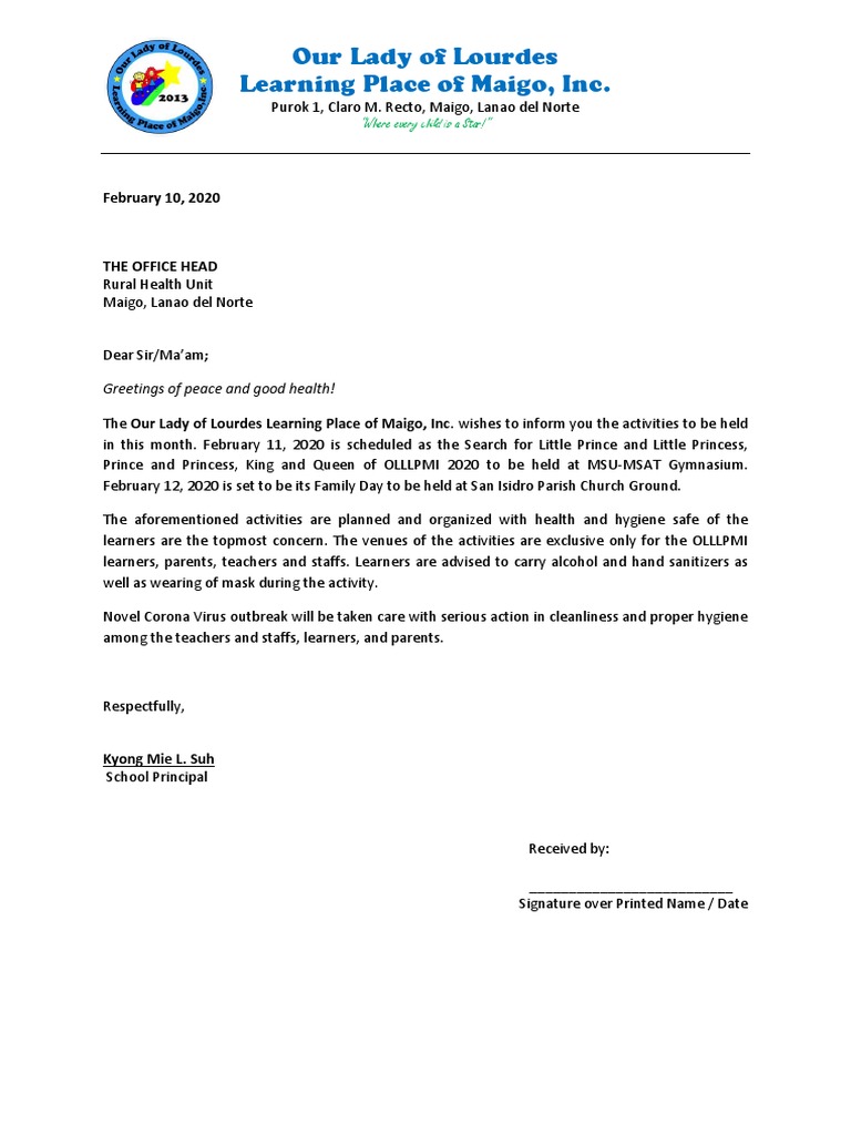 Letter To RHU | PDF