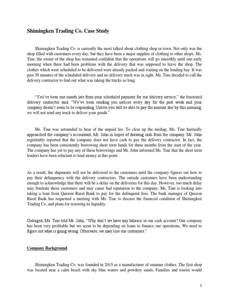 Case Study Budgeting | PDF