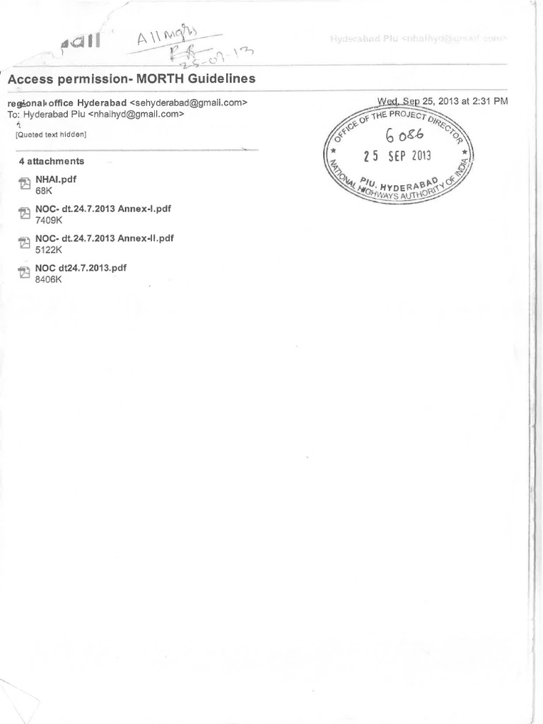 MORTH Circular - 24.7.2013 PDF | PDF