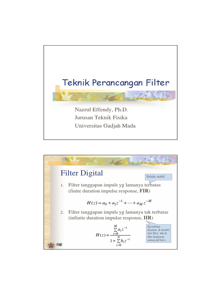 Iir Filter Design Using Impulse Invariant Pdf Technology Engineering