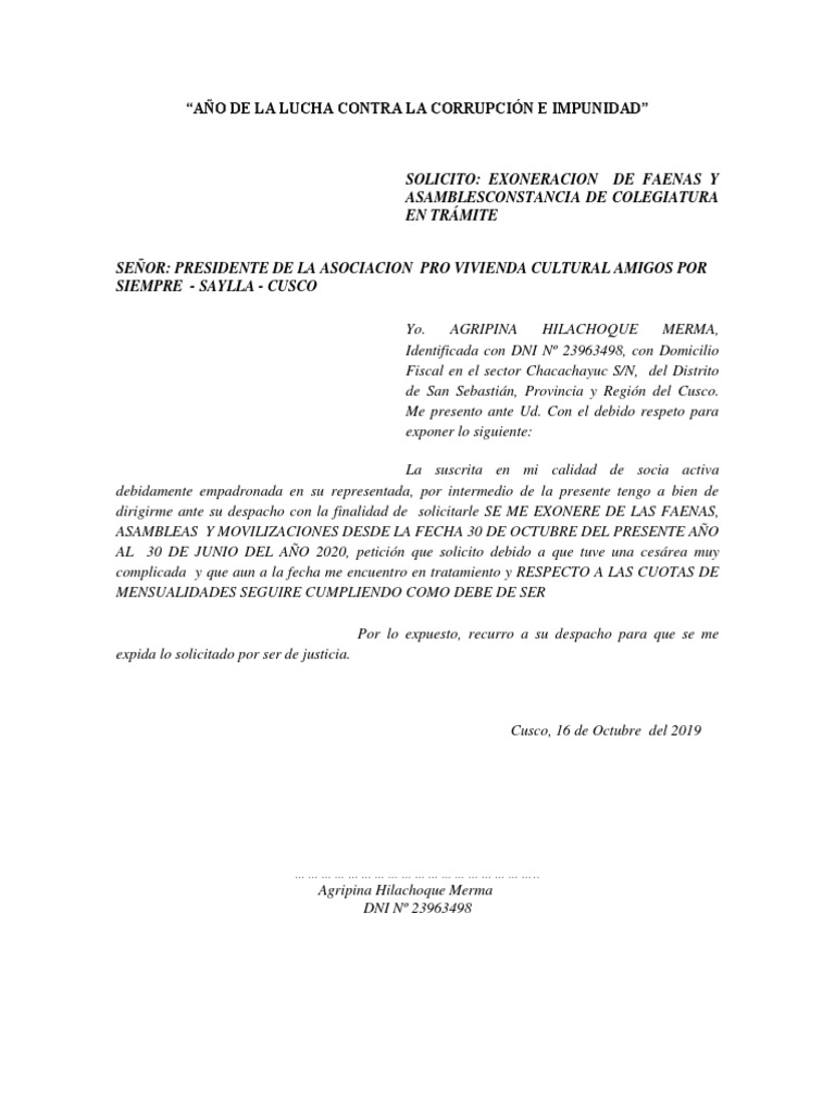 Modelo de Solicitud | PDF