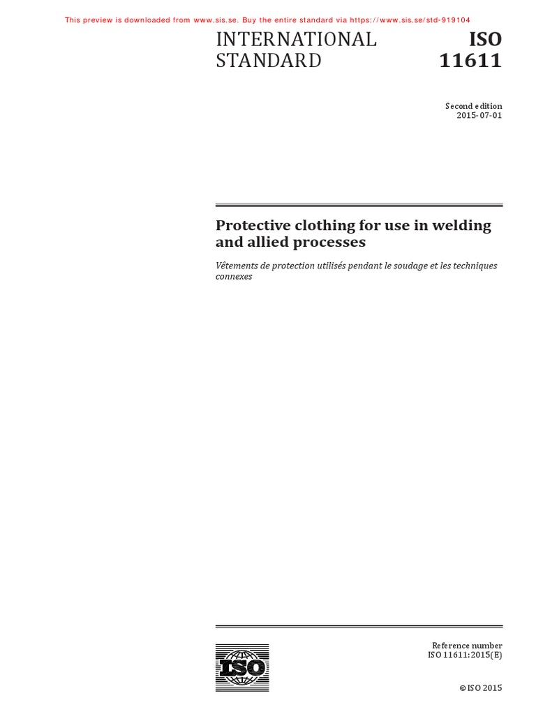 Iso 11611 2015 en PDF | PDF | Computers | Technology & Engineering