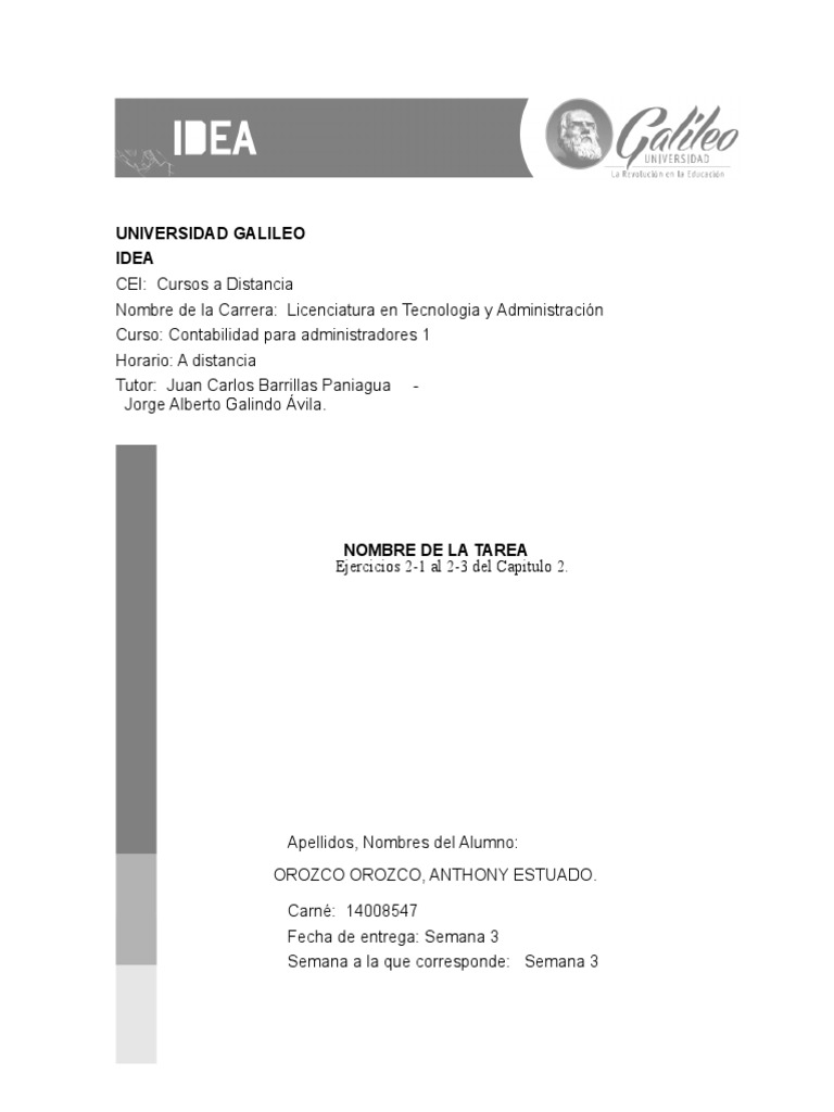 Tarea 2 Contabilidad para Admin. 1 | PDF