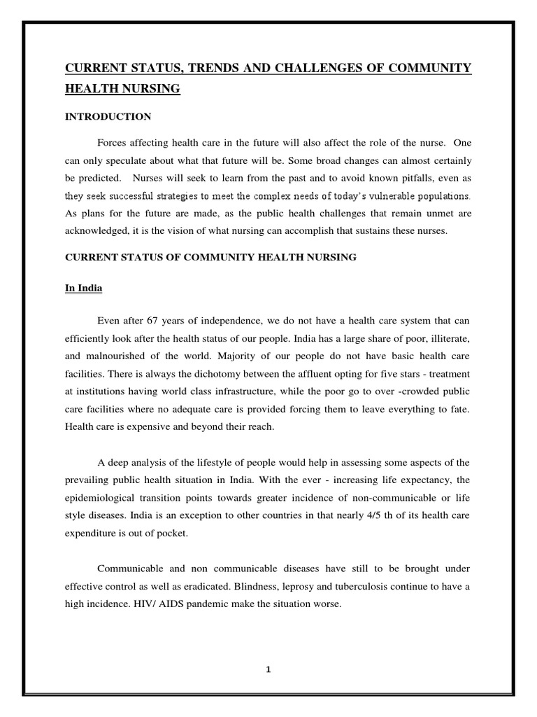 Current Status Trends and Challenges of CHN | PDF