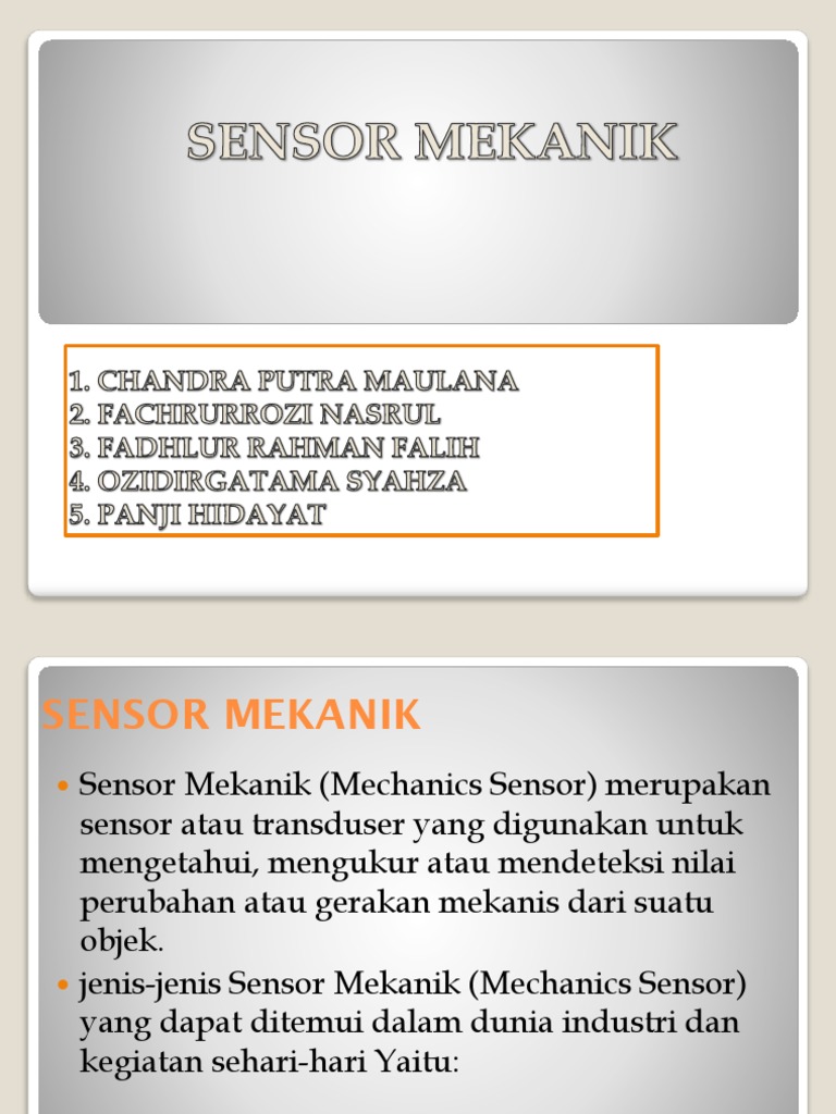Pengertian dan Contoh Sensor Gerak | PDF | Teknologi & Rekayasa