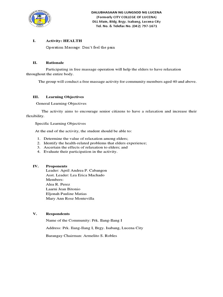 NSTP Project Proposal | PDF