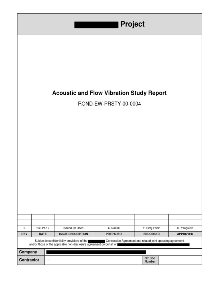 Acoustic and Flow Vibration Study Report | PDF