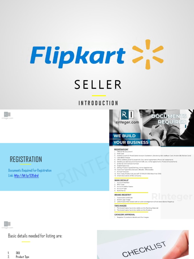 Flipkart Seller Registration Guide | PDF | Business | Finance & Money ...