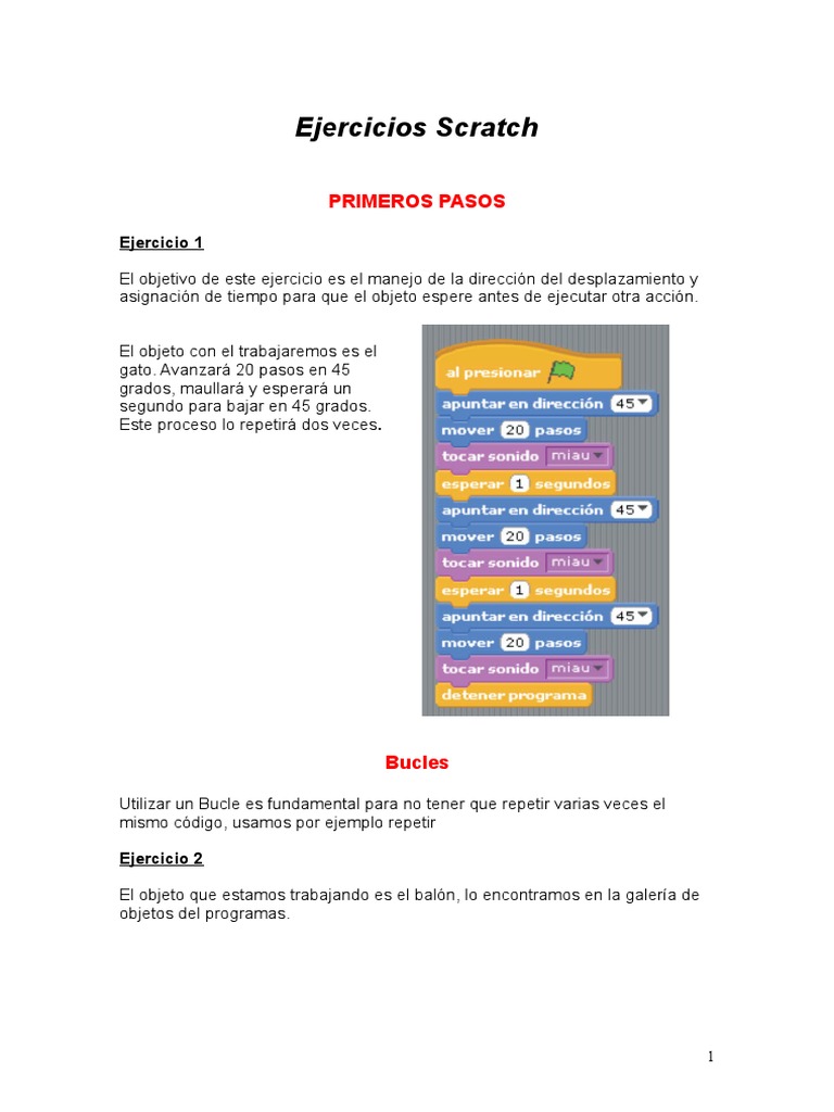 Ejercicios Prácticos de Scratch | PDF