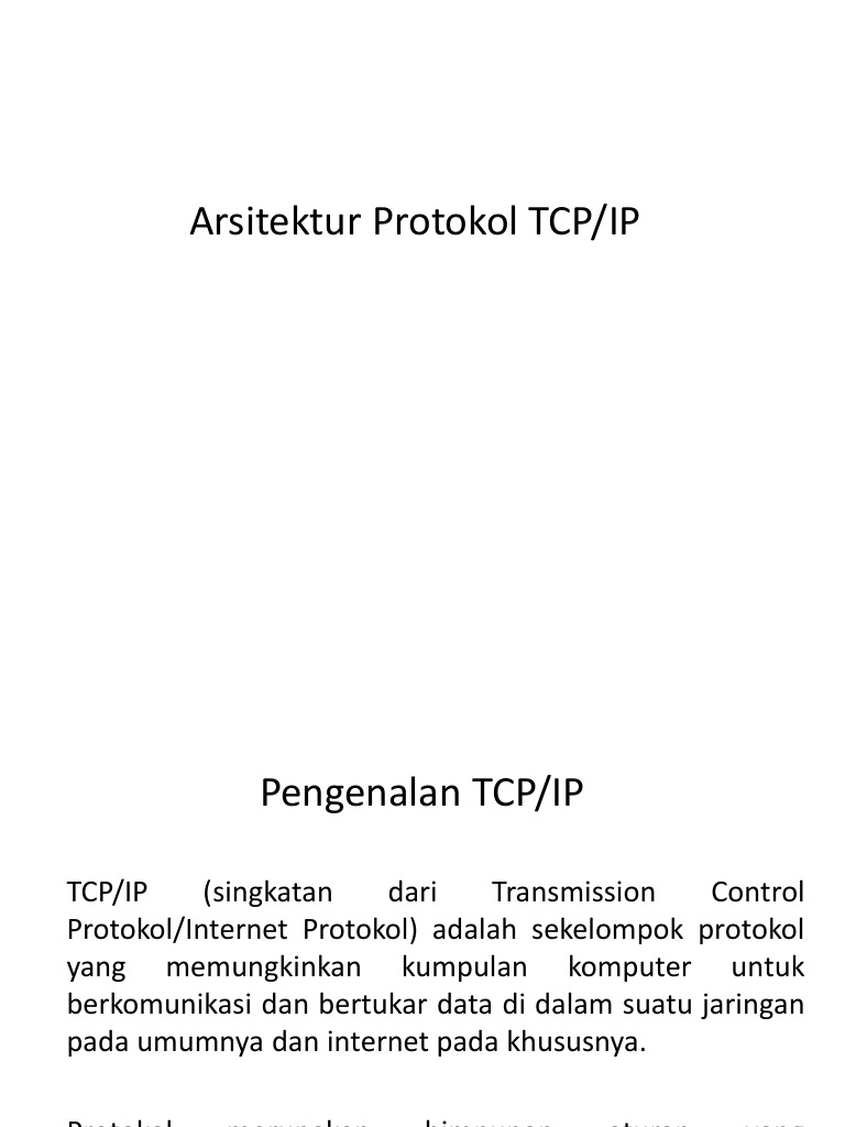Arsitektur Protokol TCP IP | PDF