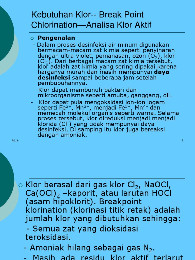 8 (Break Point Chlorination) PDF | PDF