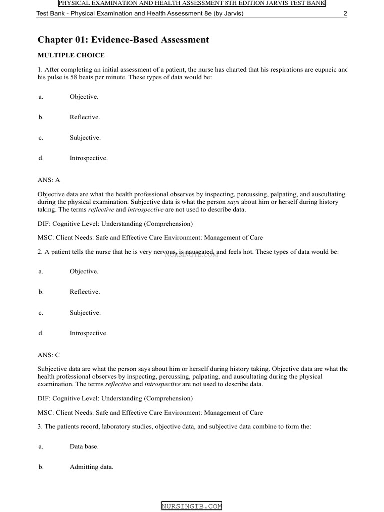 Evidence-Based Nursing Assessment Guide | PDF