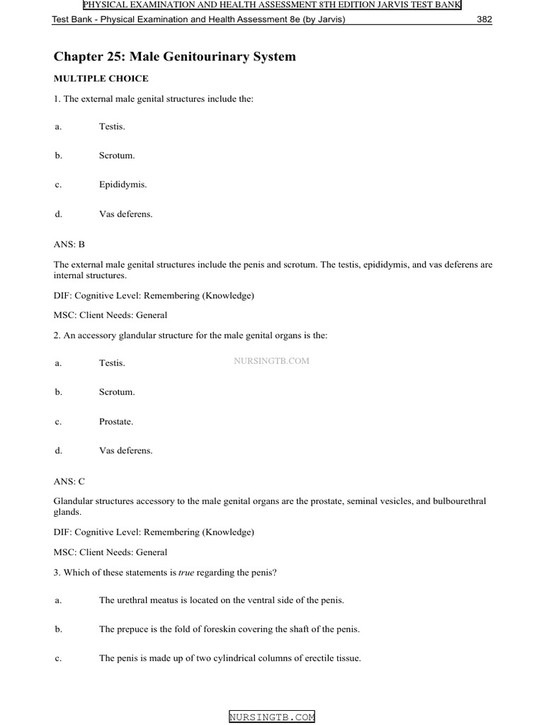 TB-Chapter 25 Male Genitourinary System PDF | PDF