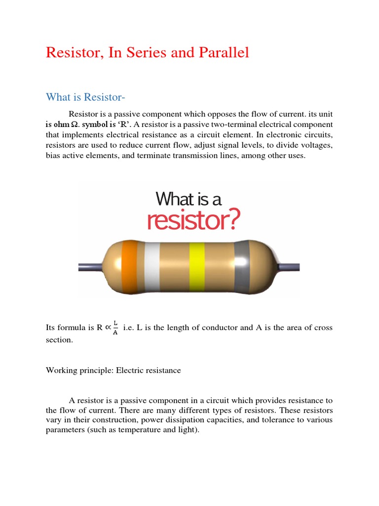 Resistor | PDF | Science & Mathematics | Computers