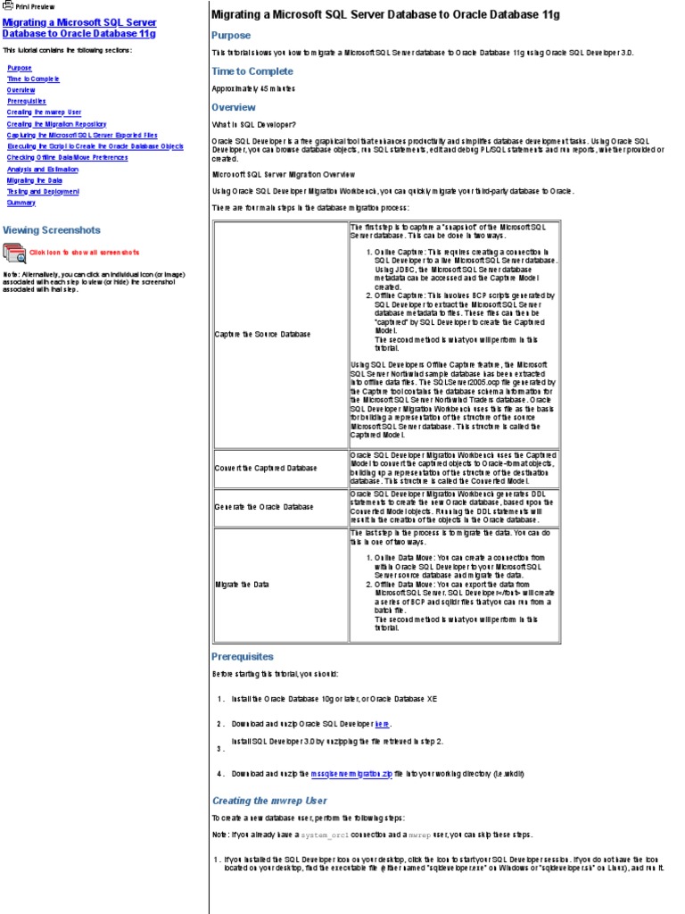 Migrating A Microsoft Sql Server Database To Oracle Database 11g Pdf 8079
