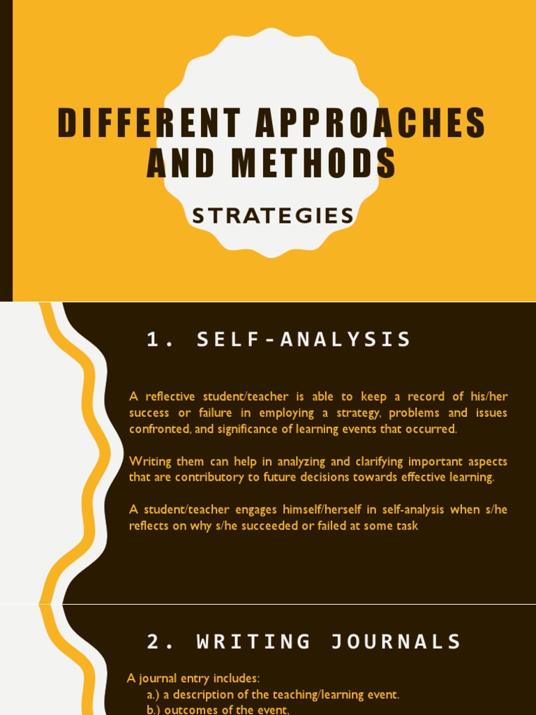 Different Approaches and Methods Monday | PDF