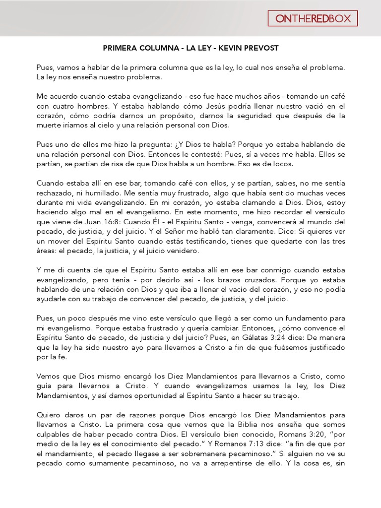 Transcripción La Ley Por Kevin Prevost PDF | PDF