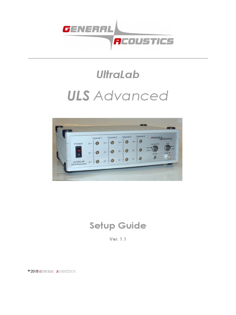 Manual UltraLab SetupGuide PDF | PDF
