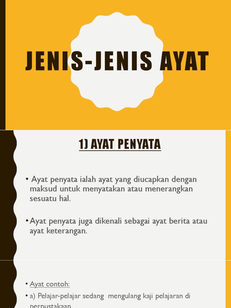 Jenis-Jenis Ayat Slide | PDF