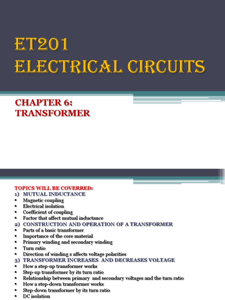 Topic6 Transfomer | PDF