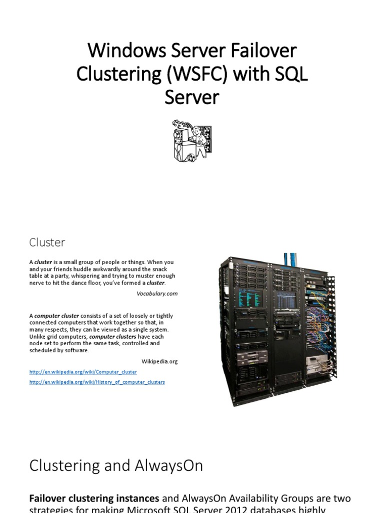 Windows Server Failover Clustering Wsfc With Sql Server Pdf 3378