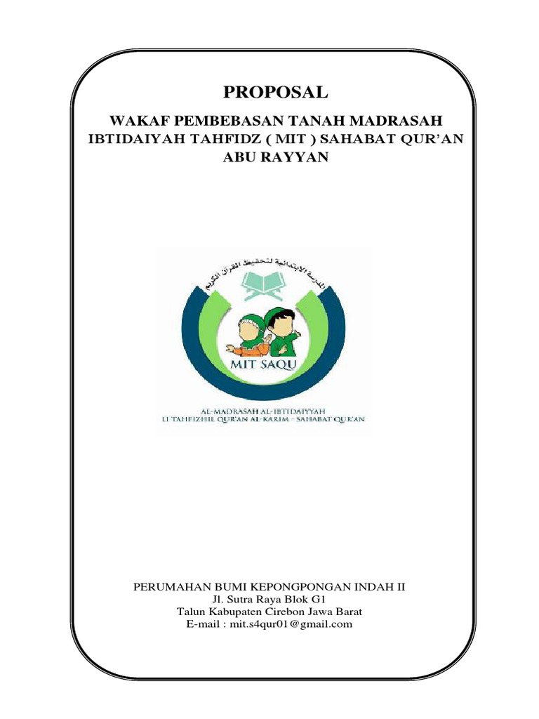 Proposal Wakaf Tanah Untuk Pembebasan La | PDF