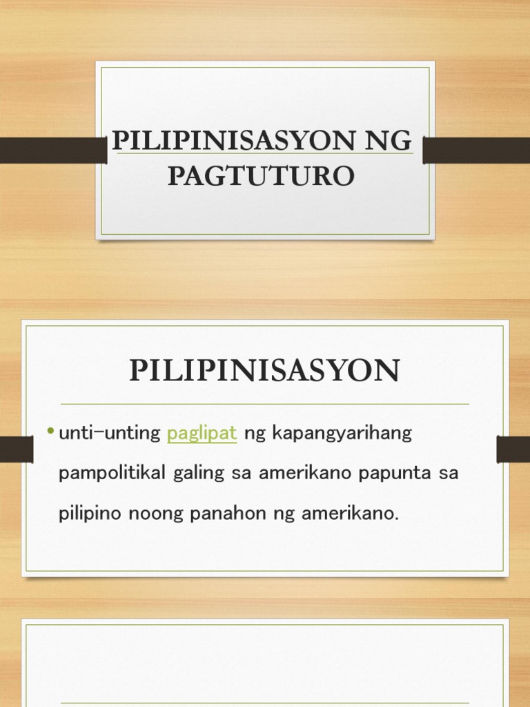 PILIPINISASYON | PDF