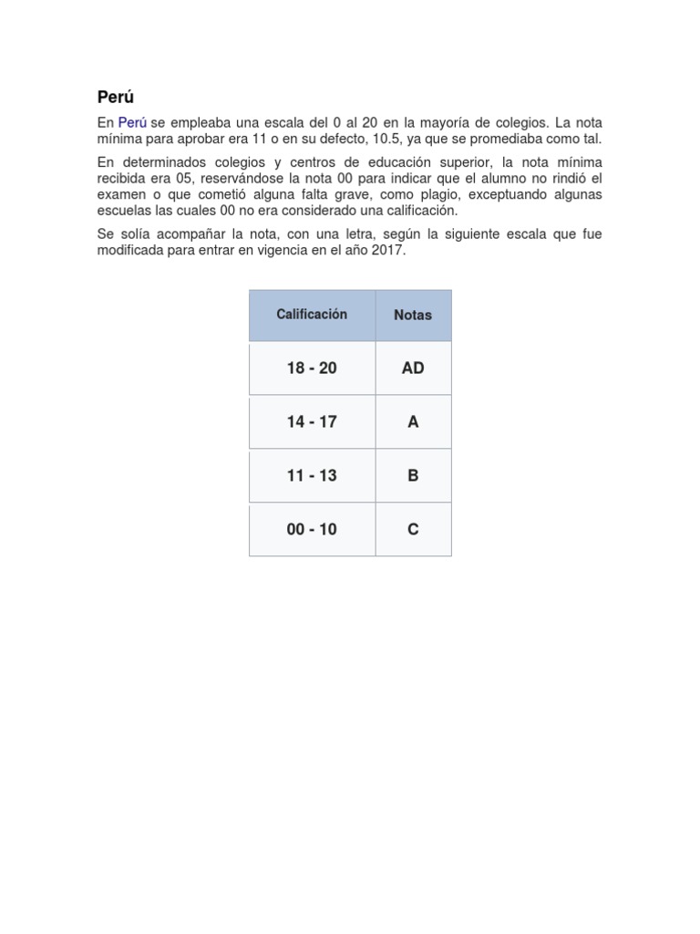 Conversion Notas de Letras A Numeros | PDF