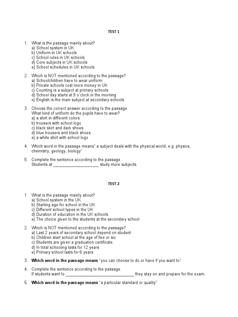 Grade 8 Questions | PDF
