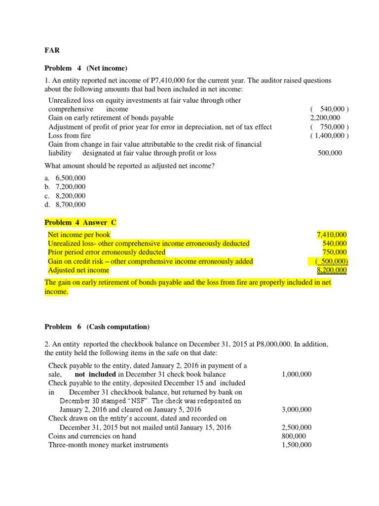 1 Far Answer Key | PDF