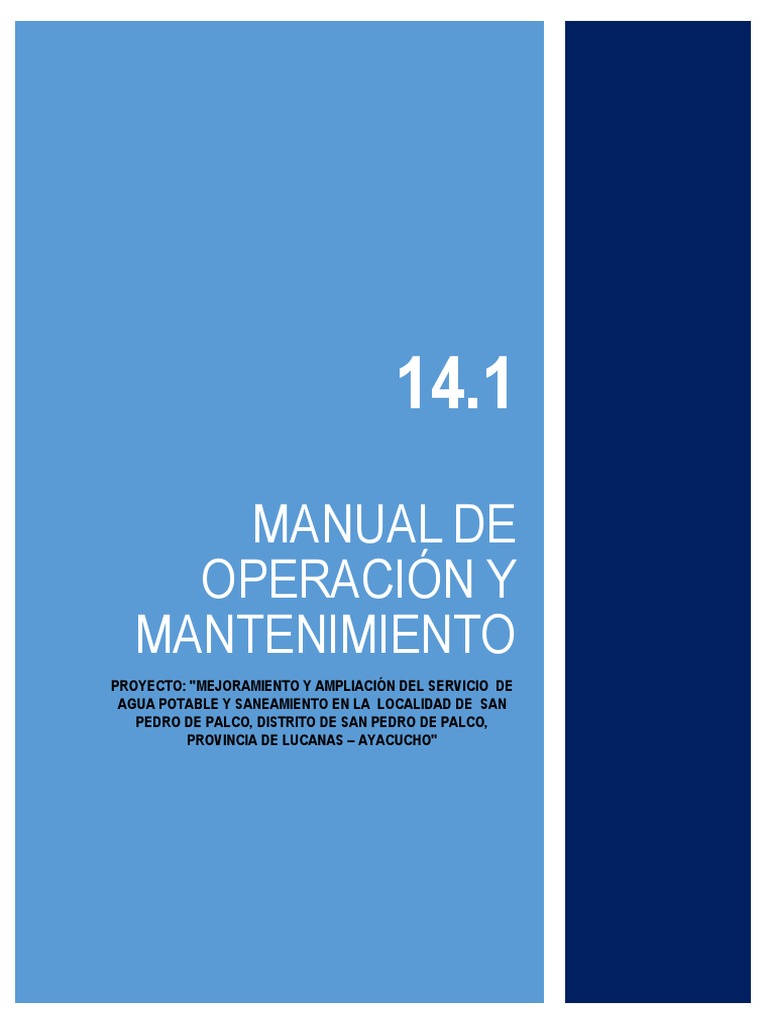 Manual de Operación y Mantenimiento de Agua | PDF
